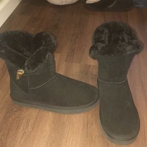 Style & Co. | Shoes | Black Fluffy Boots | Poshmark